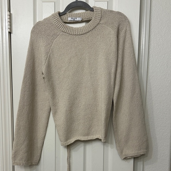 Na-Kd | Sweaters | Open Back Knitted Lacing Sweater | Poshmark